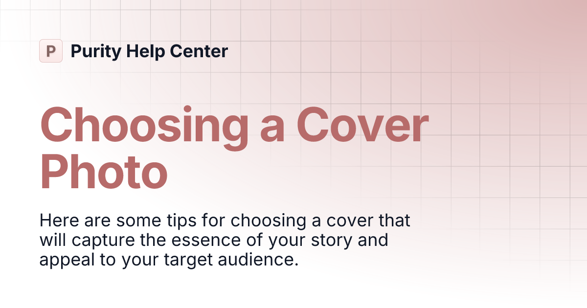 Choosing a Cover Photo | Purity Help Center